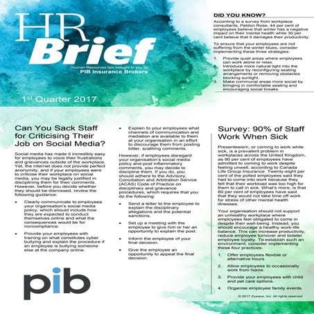 HR first quarter briefing | PDF