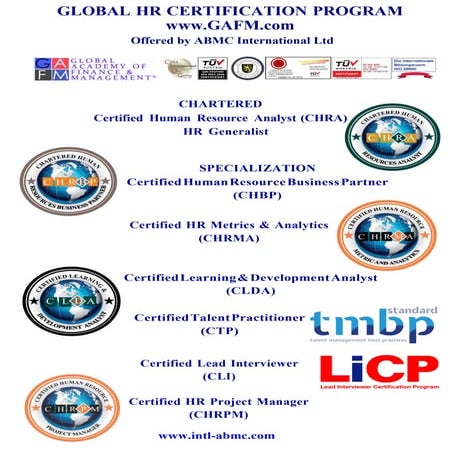 Human Resources Management Certification Course and Training | PDF ...