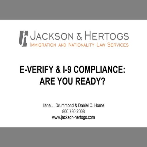 I-9 & E Verify Presentation | PPT