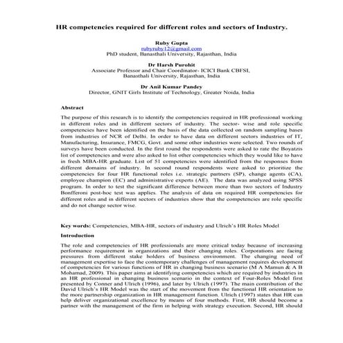 Essential Leadership Competencies for HR Leaders | PDF