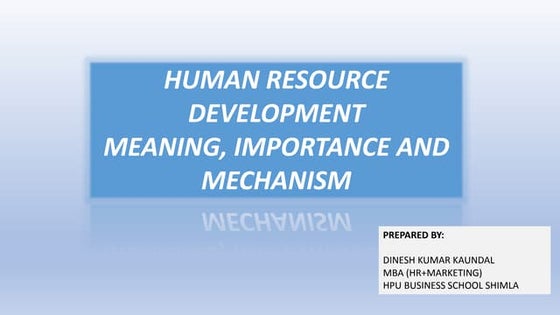 HUMAN RESOURCE MANAGEMENT (OBJECTIVE & FUNCTION) | PPT