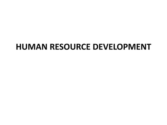 Human Resource Development (HRD) | PDF