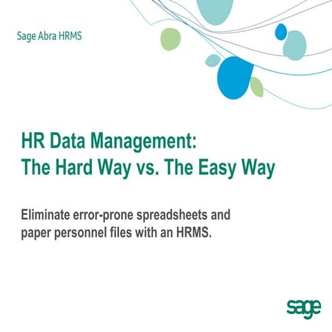 HR Data Management: The Hard Way vs The Easy Way | PPT