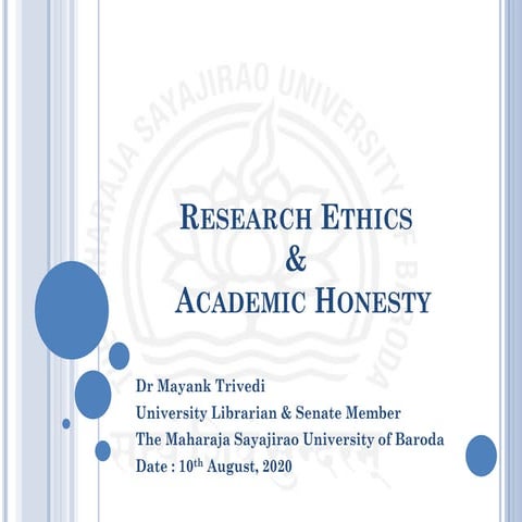 Research Ethics and Academic Honesty | PDF