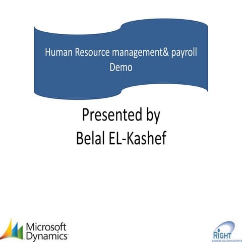 Hr demo on Microsoft AX | PPTX