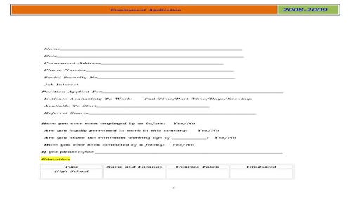 Sonic Job Application | PDF
