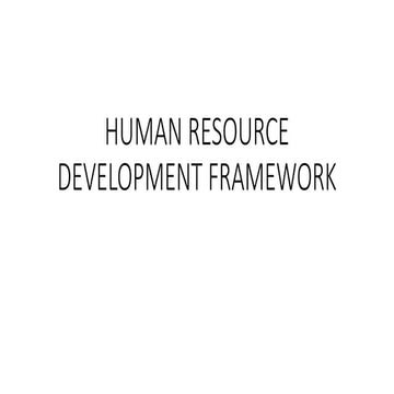 Human resource development framework for employees | PPT