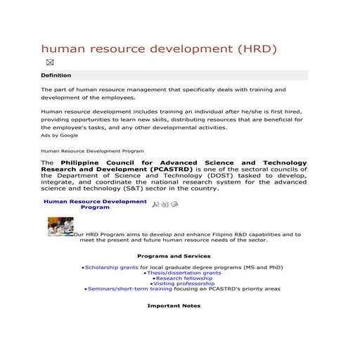 Hrd program | DOCX