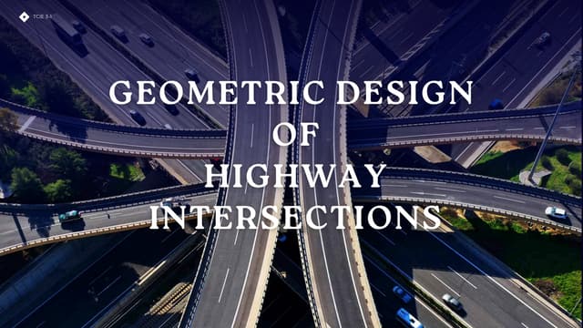 Road Junctions - Transportation Planning | PPTX