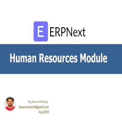 Hr erpnext | PPTX