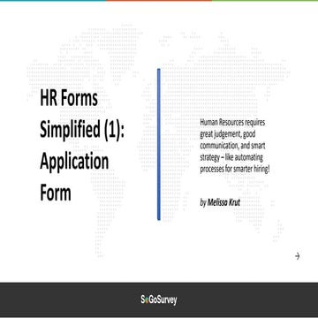 HR Forms Simplified - Part I: Application Form | PPTX