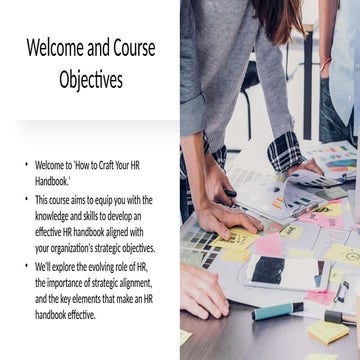 Human Resources Handbook - The first session | PPTX