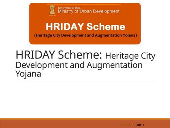 HRIDAY Scheme.pptx | Developmental Sites | Real Estate
