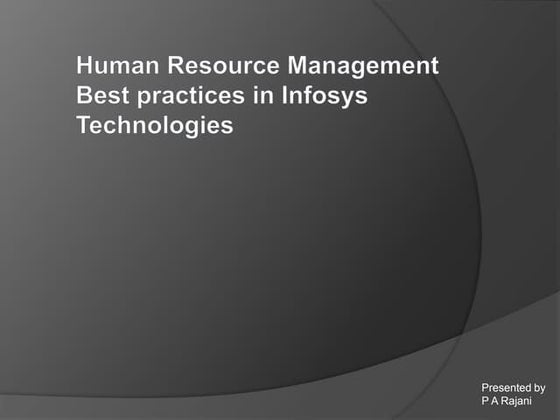 Infosys - Performance management system | PPT