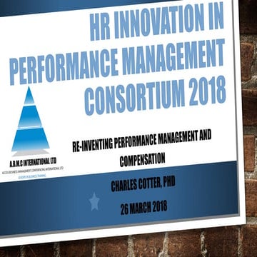 HRM Innovation in Reinventing Performance Management and Compensation | PPT