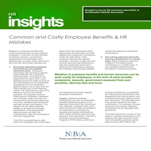 Benefits: Safe Harbor 401k | PDF