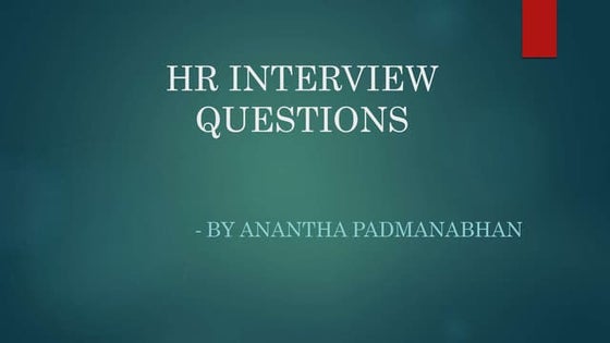 64 Interview Questions | PDF