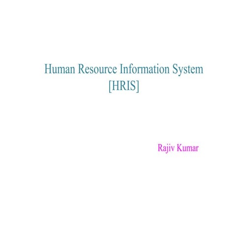 Human Resource Information System | PPT