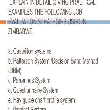 HR Job evaluation.pptx | Business Administration | Business