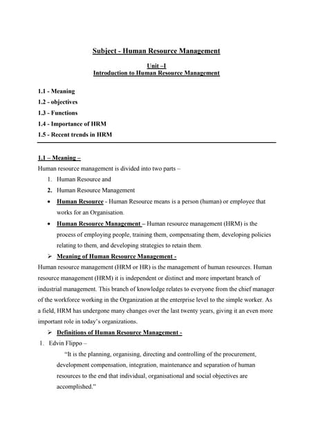 Human Resources Management Part 01 . pdf | PDF