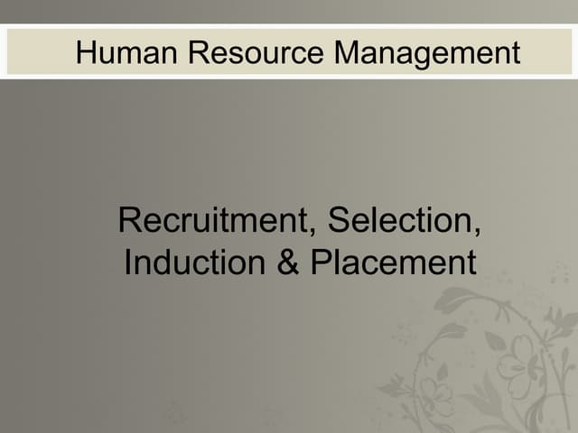 Recruitment & Selection process in Tesco | PPTX