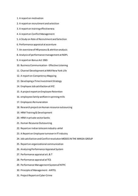 11 Exciting MBA HR Project Ideas & Topics For Final Year Students.pptx