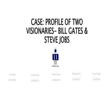 Steve Jobs Vs Bill Gates | PPT