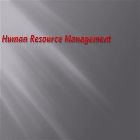 Human resource managment | PPT | Human Resources | Business