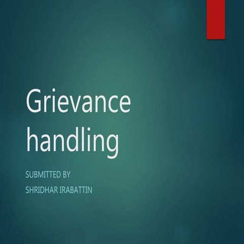grievance handling | PPT