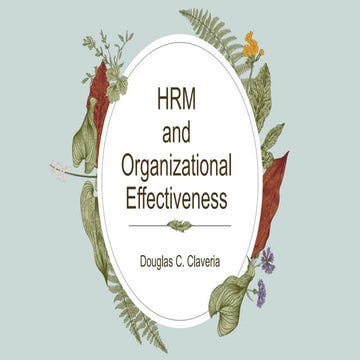 HRM and Organizational Effectiveness | PPTX
