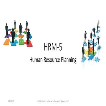 Hrm 5-human resource planning | PPTX