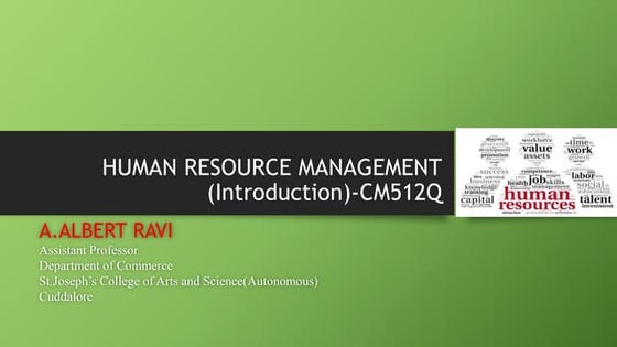 Principles of Human Resource Management | PDF