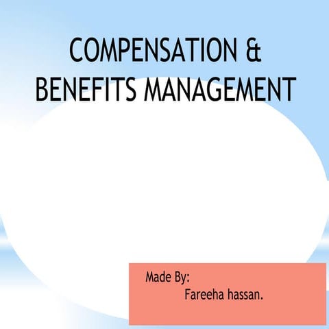 compensation benefits management | PDF