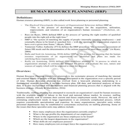 HUMAN RESOURCE ‎PLANNING | PDF | Human Resources | Business