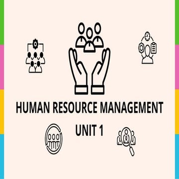 203 - Human Resource Management [Unit 1: Introduction] [BBA II ...