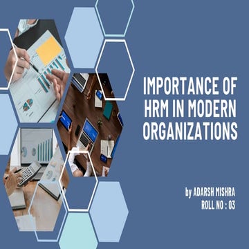 IMPORTANCE OF HRM IN MODERN ORGANIZATIONS | PPT