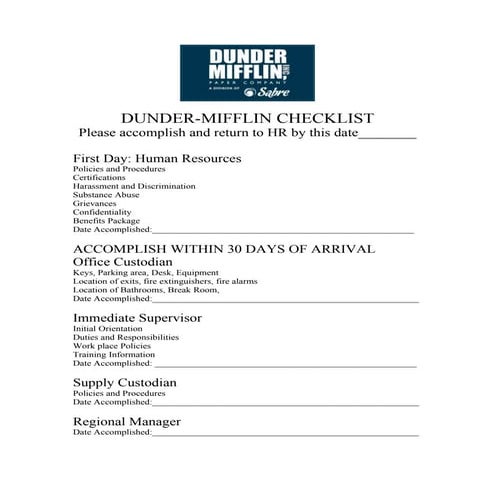HRM 300 HRM Checklist | DOC