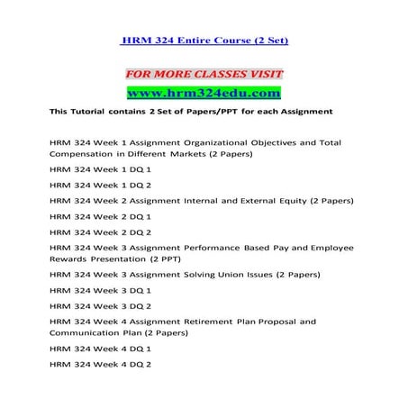 HRM 324 EDU Education Planning--hrm324edu.com