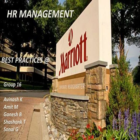 Hr practices - marriott hotels | PPTX