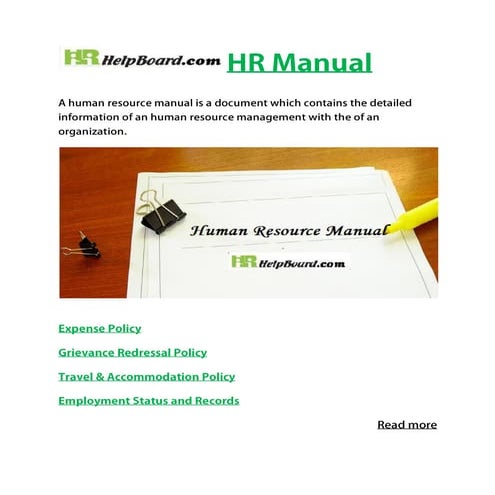 Hr manual | PDF