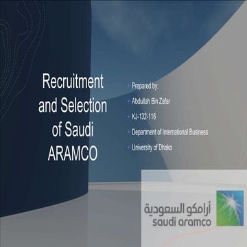 Recruitment and Selection of Saudi Aramco.pptx