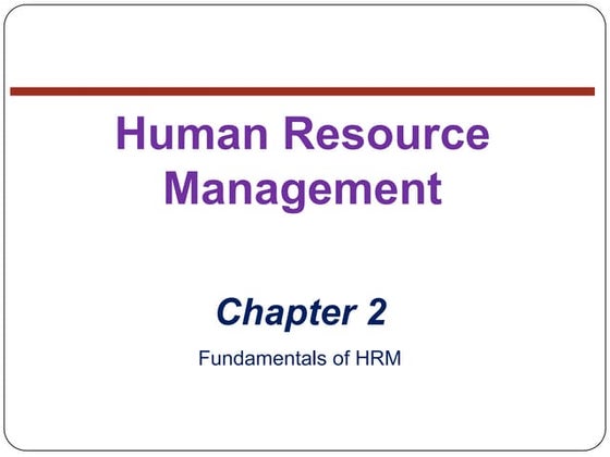 Chp 1 Introduction To Human Resource Management By Mohammad Ali Jaafar Phd Systems Mgmt Ppt