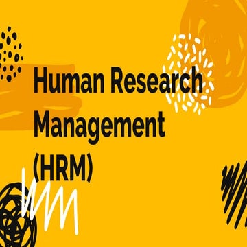 Human Research Managemen (HRM) | PPT