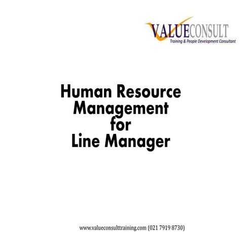HRM For Line Manager | PDF