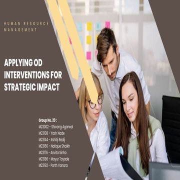 Human Resource Management - Organizational Development interventions ...