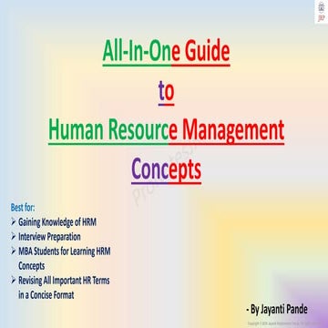 HRM Guide| Covering All HRM important topics | Best for Interview ...
