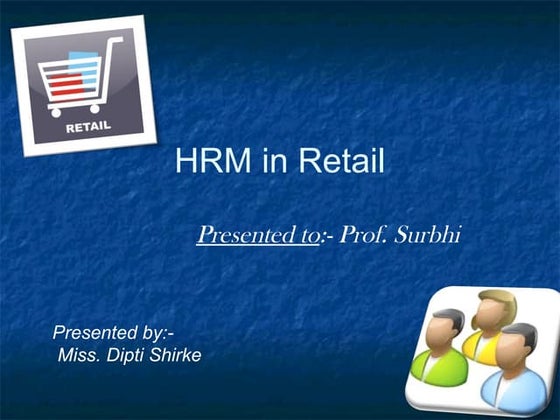 Setting up a retail organization | PPT