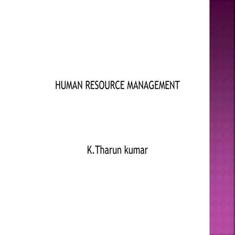 Human resource management | PPT