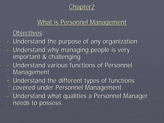 Personnel Management | PPTX