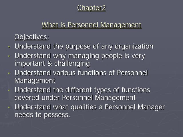 Personnel Management | PPTX
